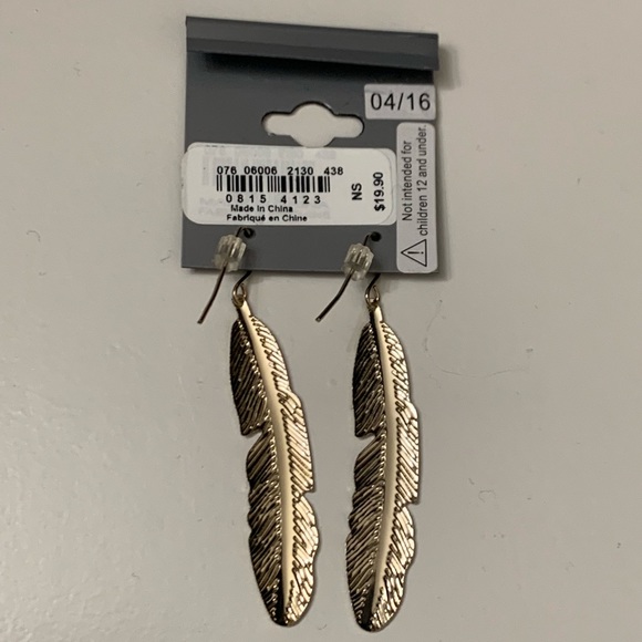 Express | Jewelry | Gold Feather Earrings | Poshmark